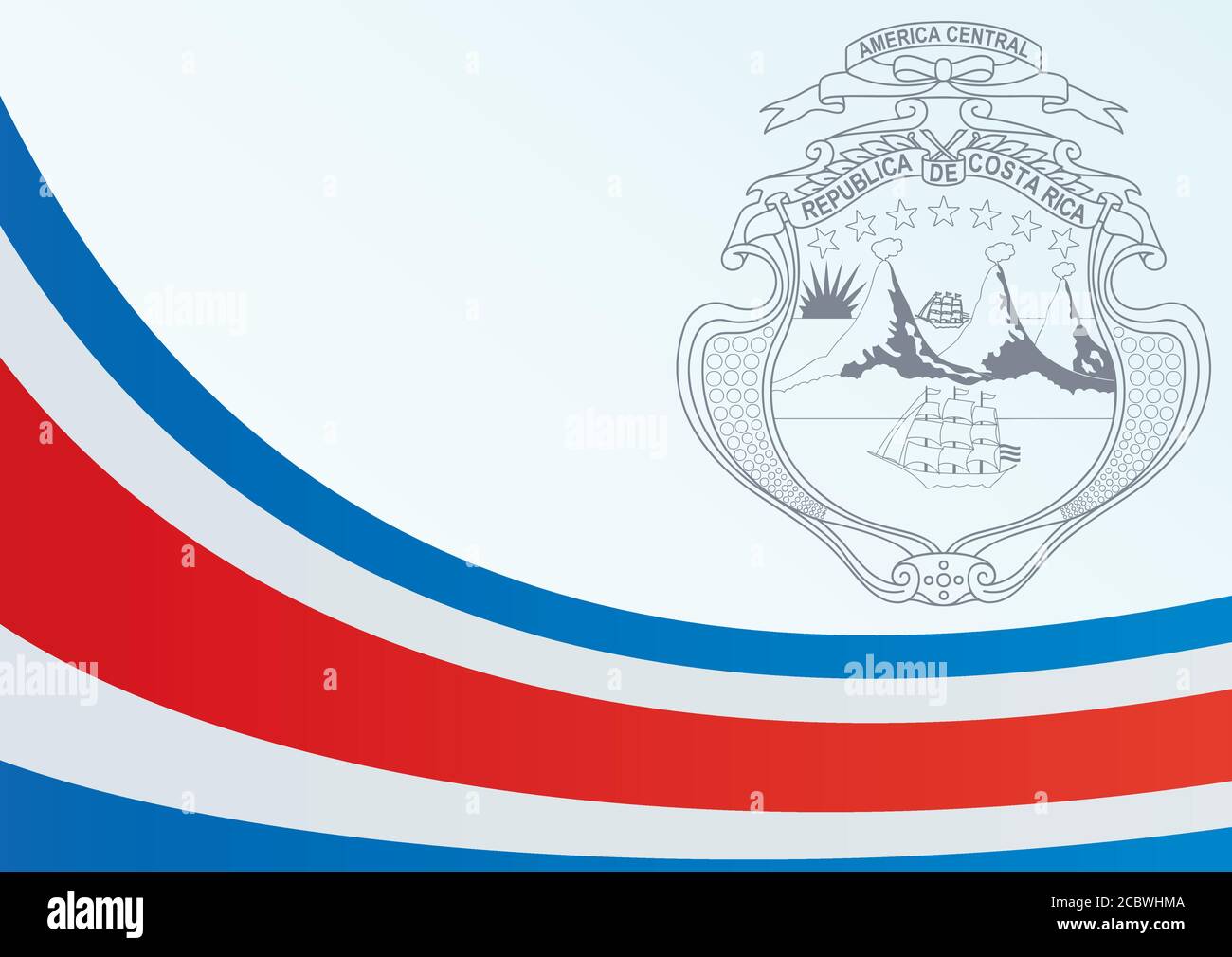 Flag of Costa Rica, template for the award, an official document with ...