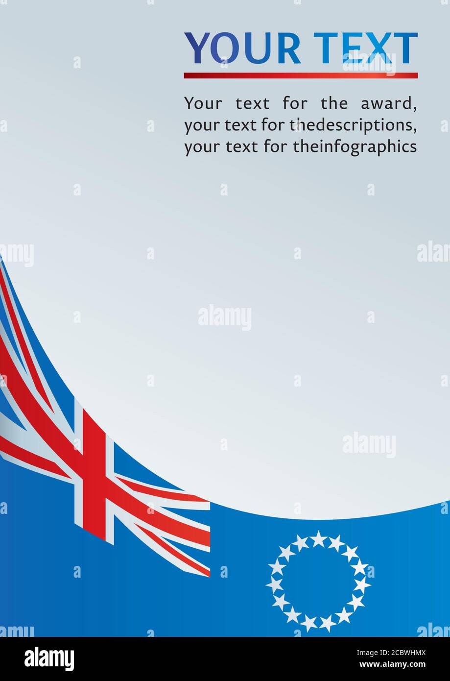 Flag of the Cook Islands, template for the award, an official document ...