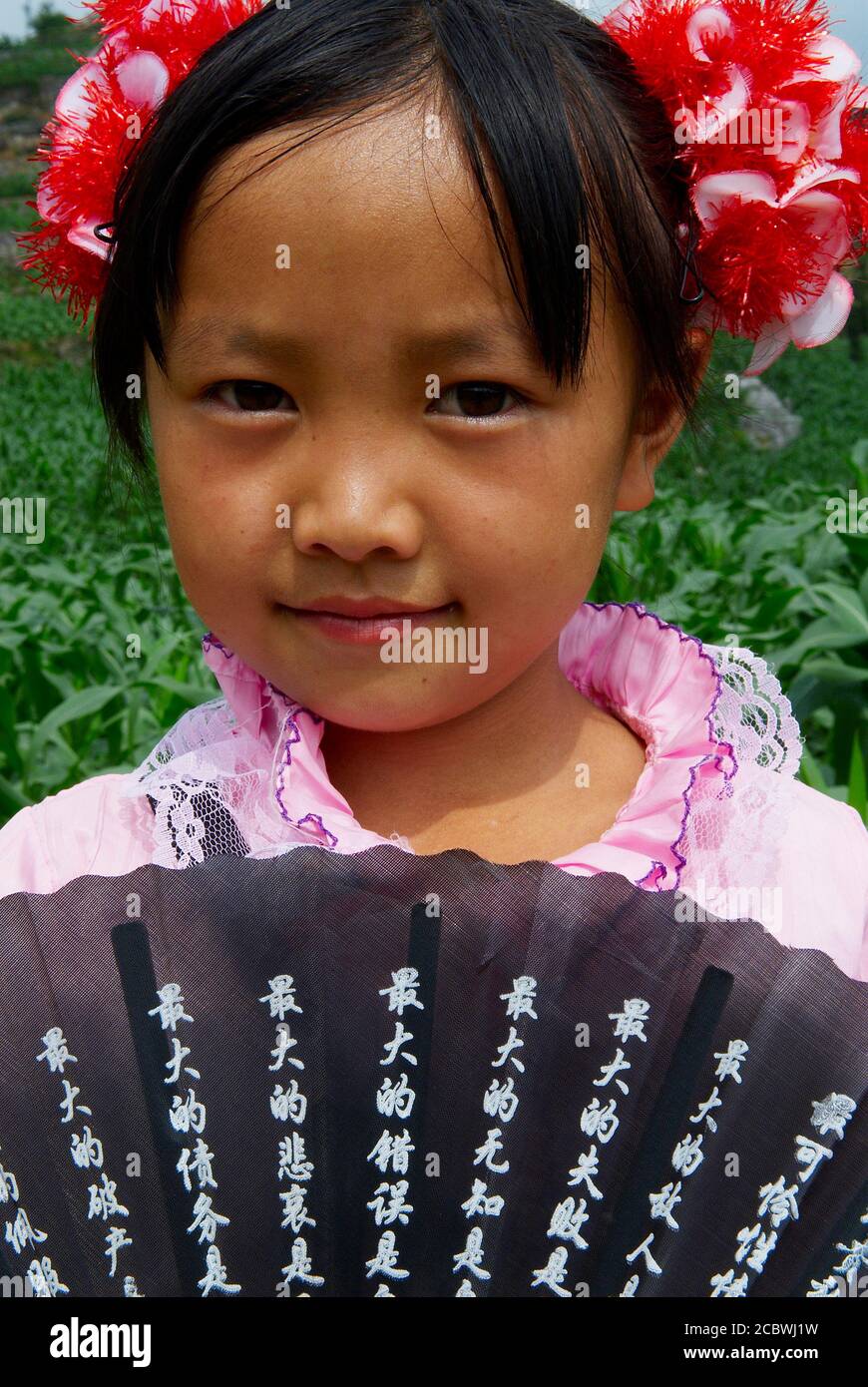 China. Guizhou province. Young Miao girl Stock Photo - Alamy