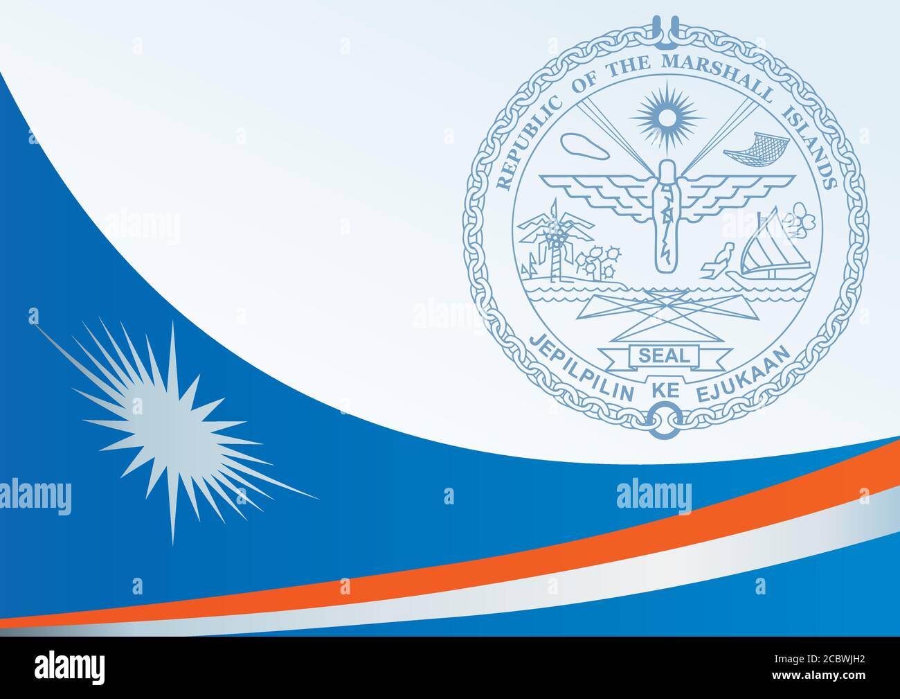 Flag of the Marshall Islands, template for the award, an official ...