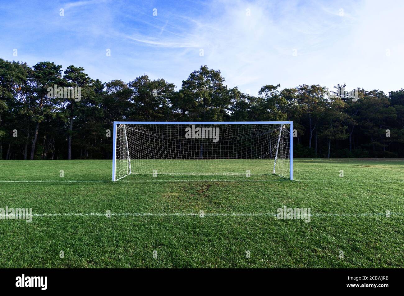 Soccer pitch and goal Stock Photo - Alamy