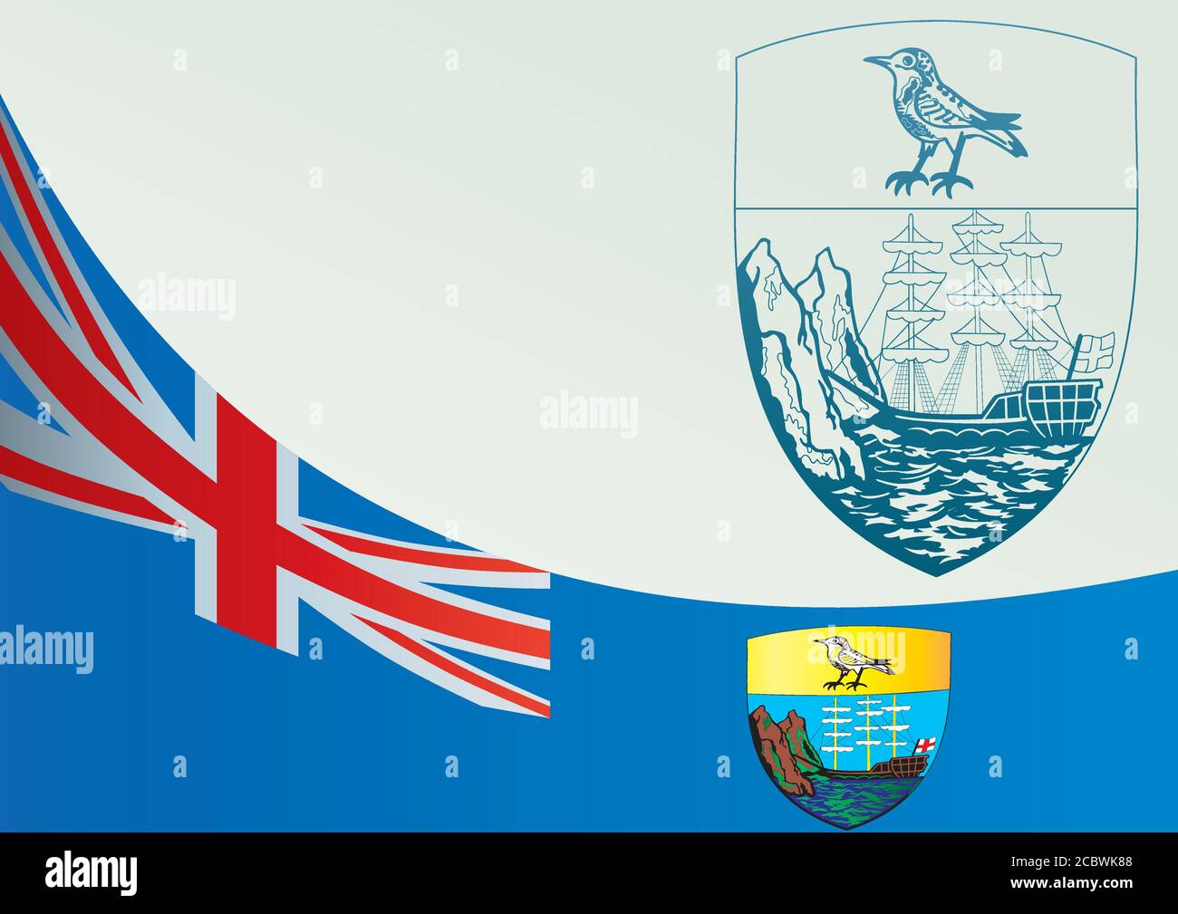 Flag of Saint Helena, British Overseas Territories, template for the ...