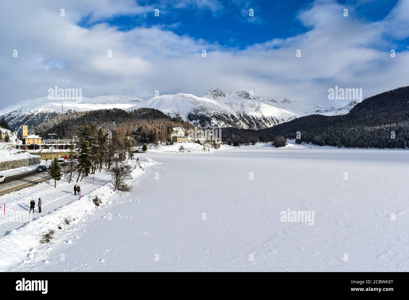 St moritz winter view hi-res stock photography and images - Alamy