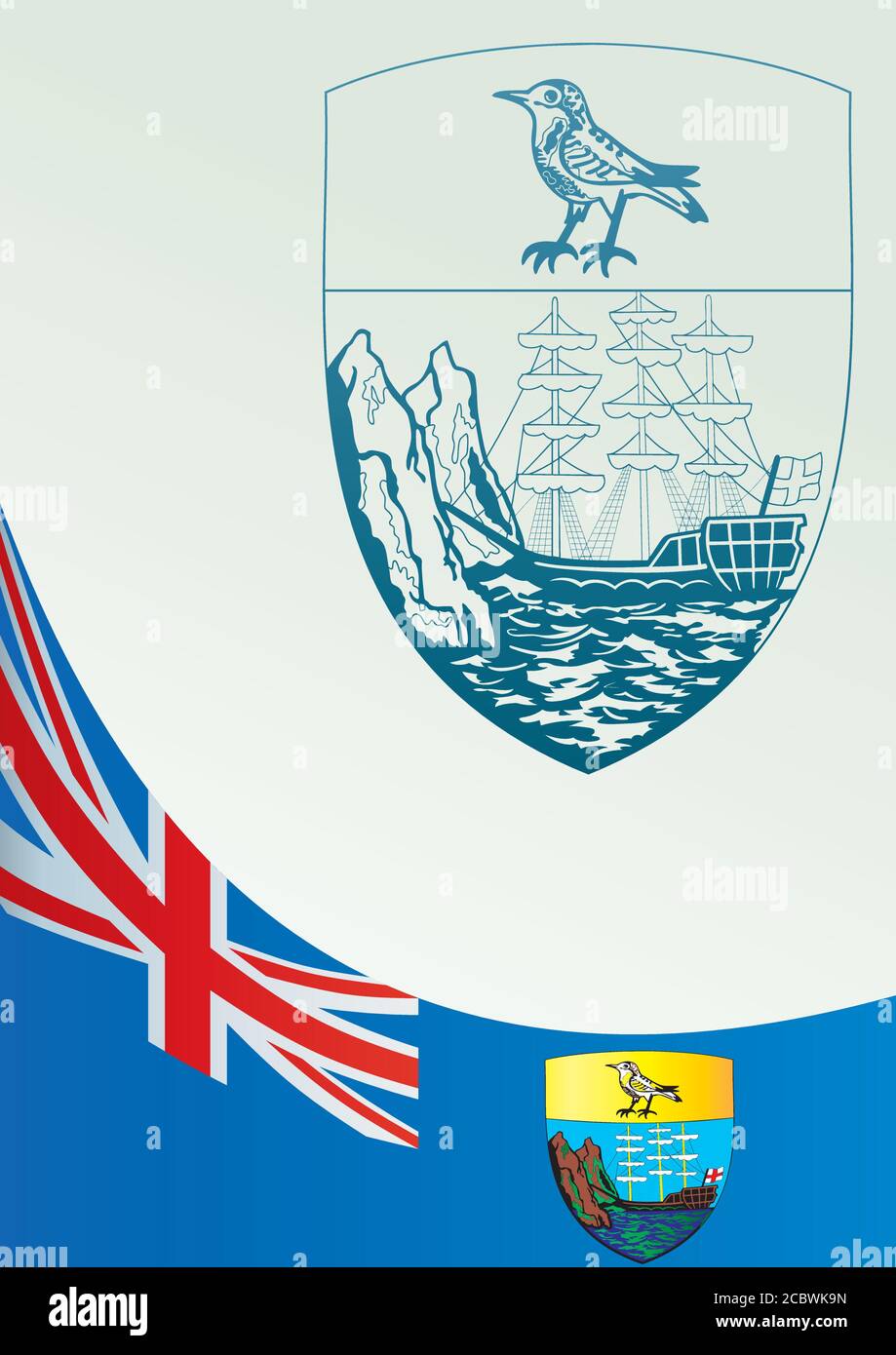 Flag of Saint Helena, British Overseas Territories, template for the ...
