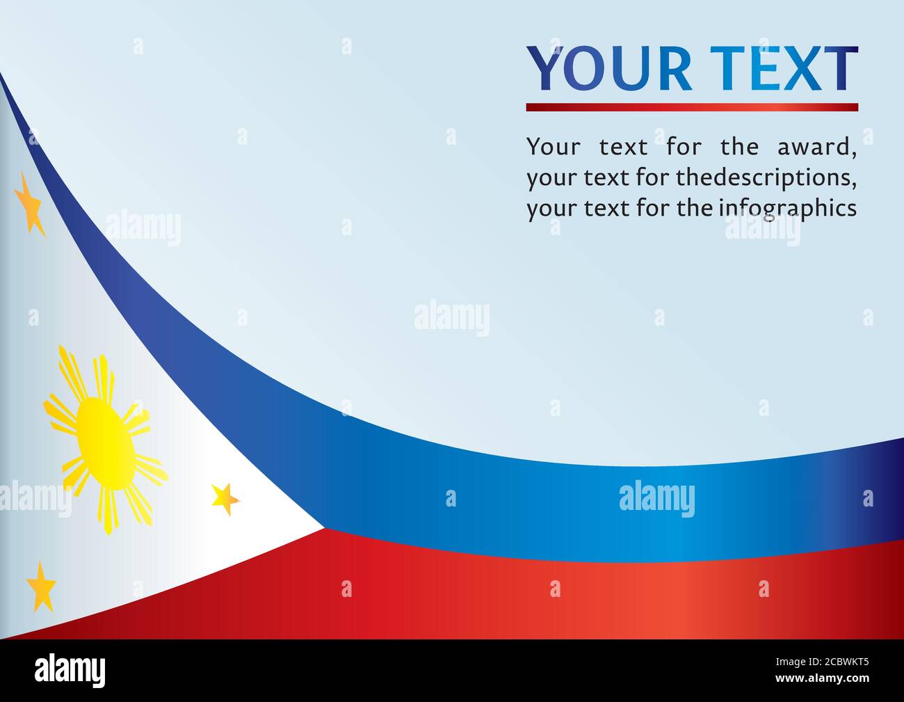 Flag of the Philippines, template for the award, an official document ...