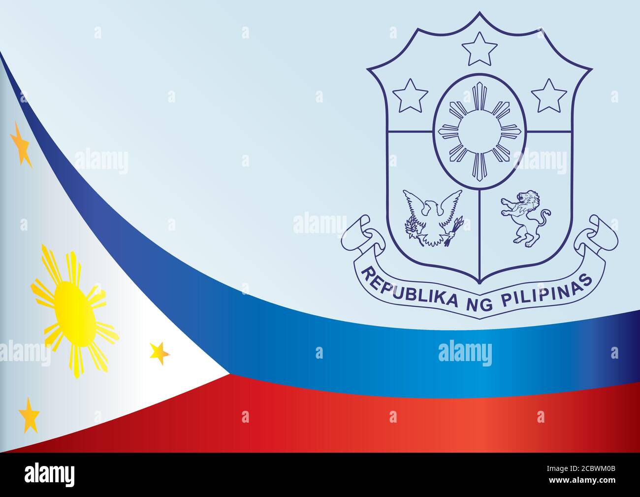 Flag of the Philippines, template for the award, an official document ...