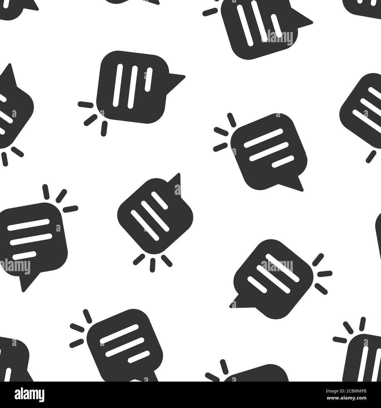 Speak chat sign icon in flat style. Speech bubbles vector illustration ...