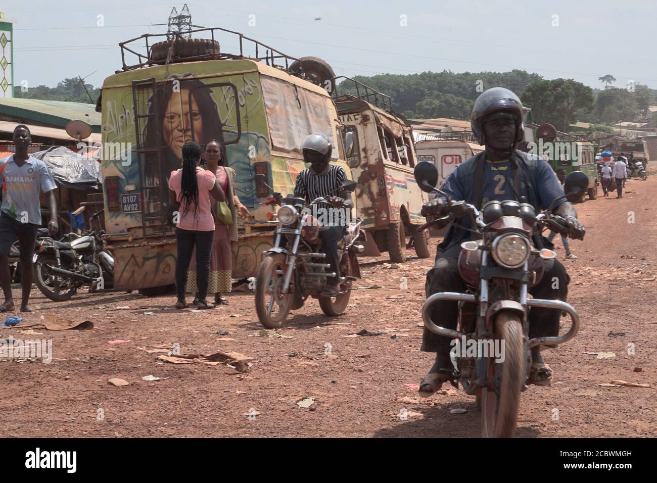An congolease black man standing with baber Stock Photo - Alamy