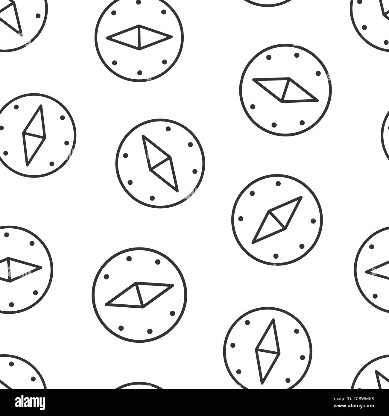 Compass icon in flat style. Navigation equipment vector illustration on ...