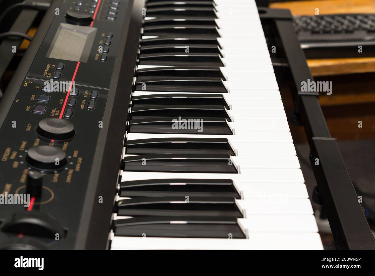 Details of a modern keyboard midi controller Stock Photo - Alamy