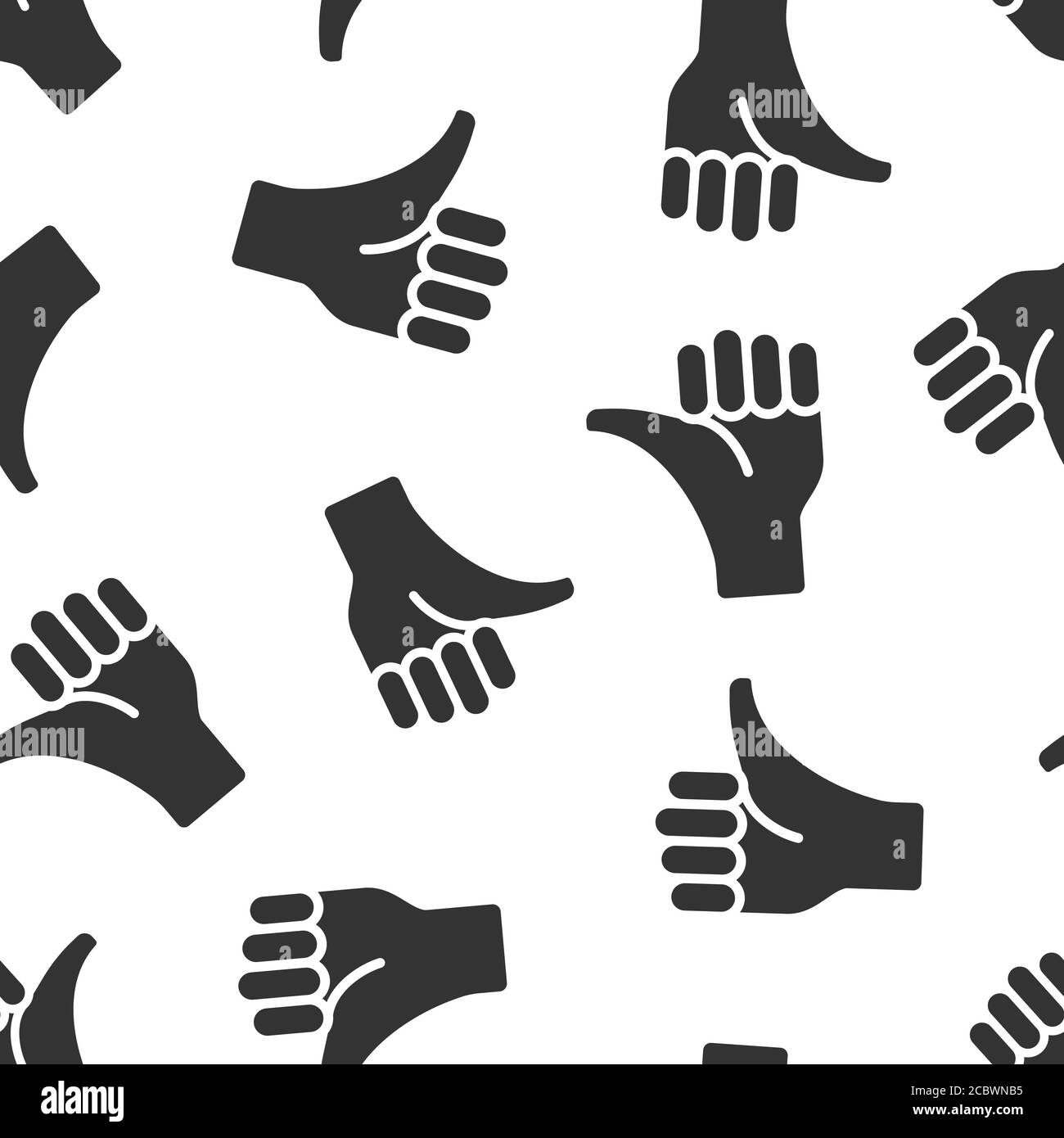 Thumb up icon in flat style. Like gesture vector illustration on white ...