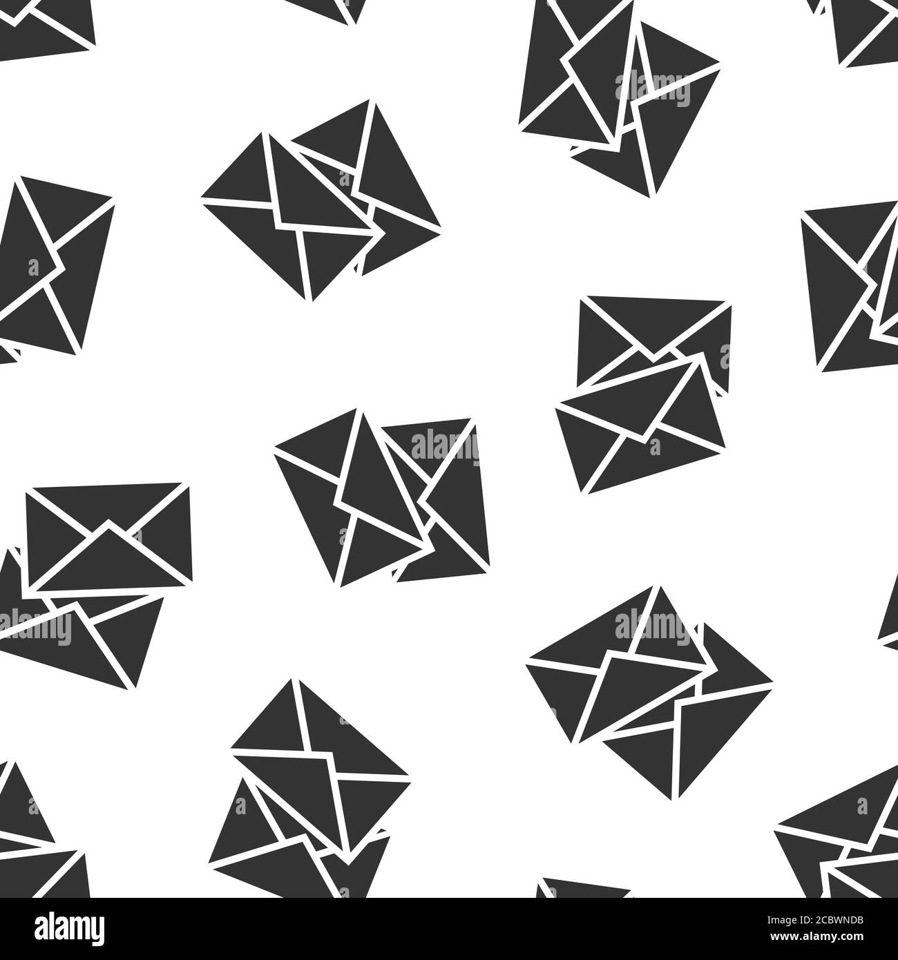 Email message icon in flat style. Mail document vector illustration on ...