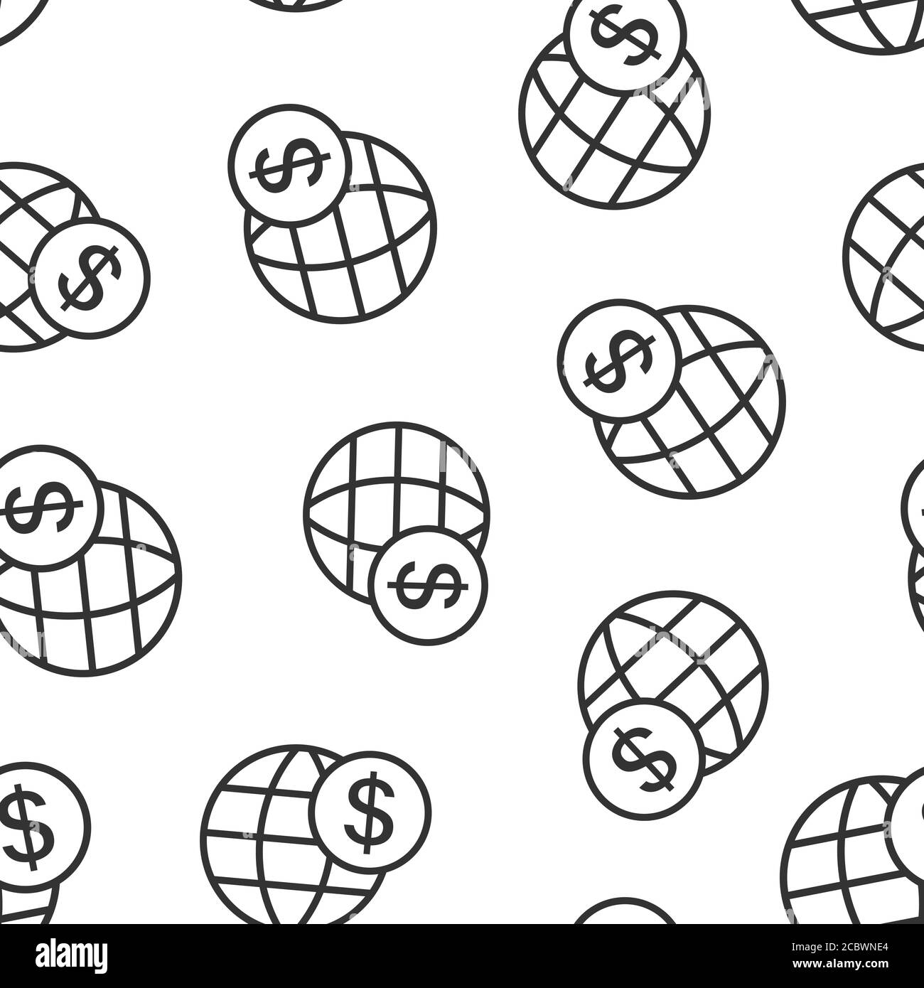 Global business icon in flat style. Money transaction vector ...