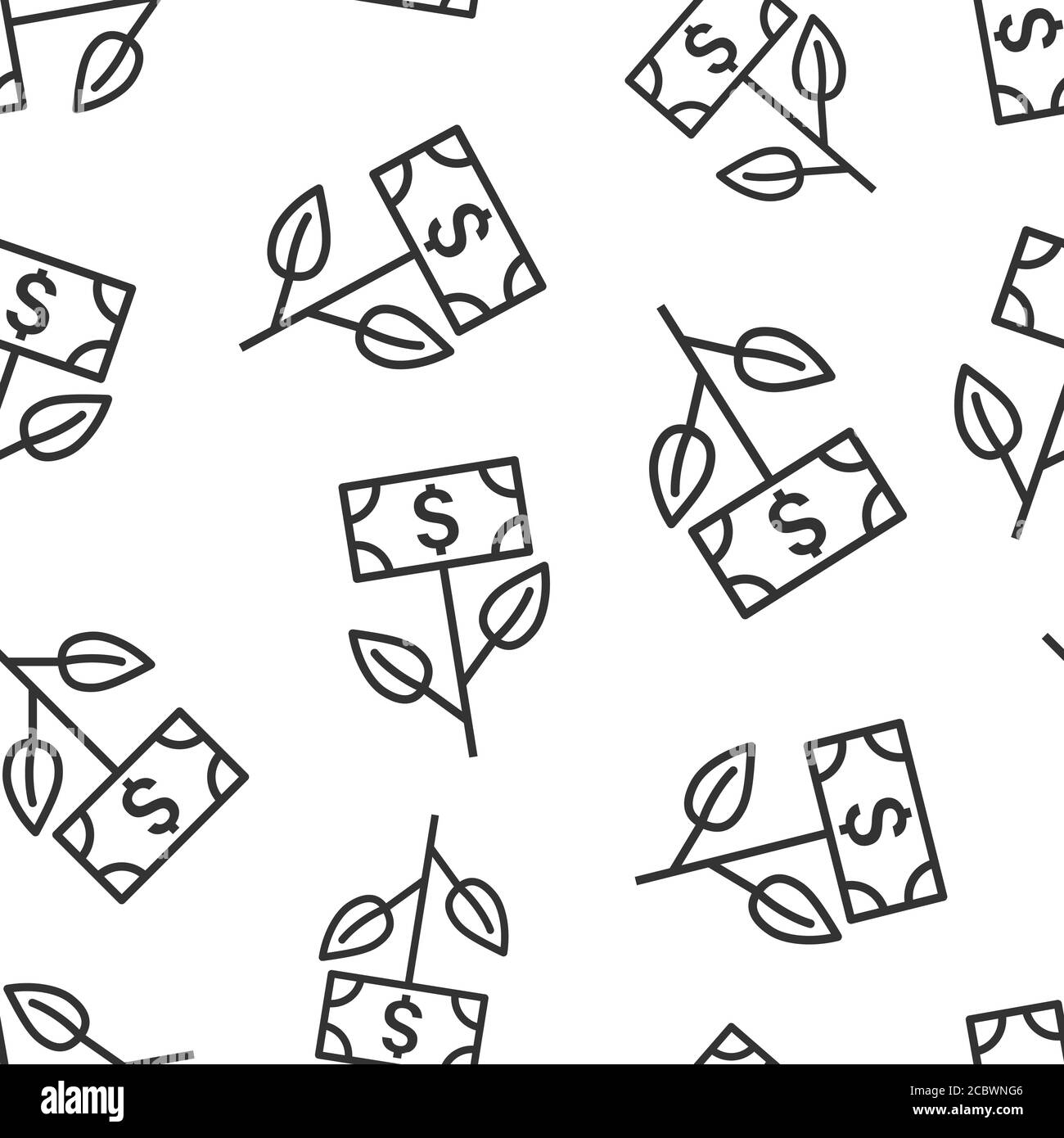 Growth profit icon in flat style. Flower with money vector illustration ...
