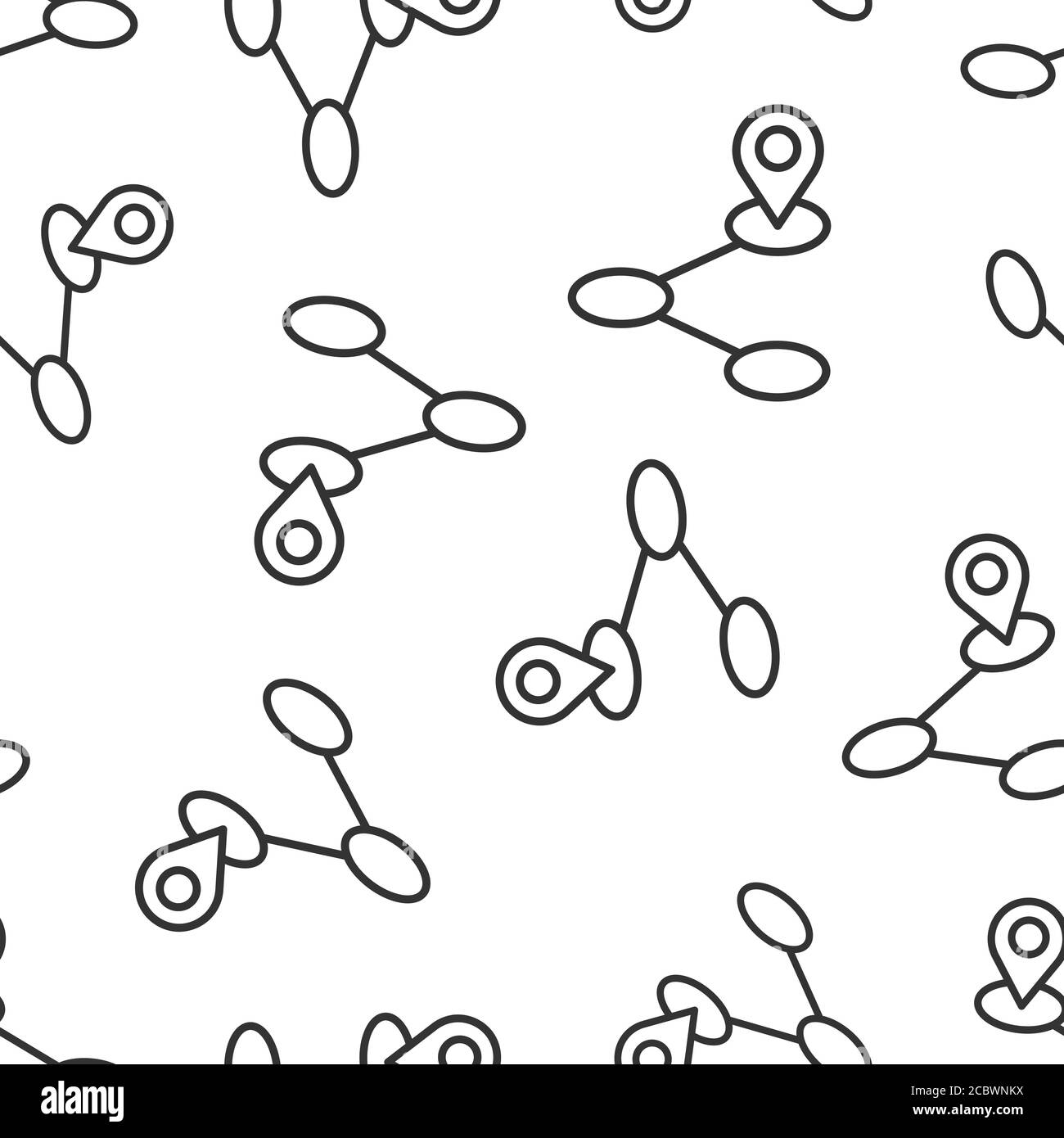 Map Pin Icon In Flat Style Gps Navigation Vector Illustration On White