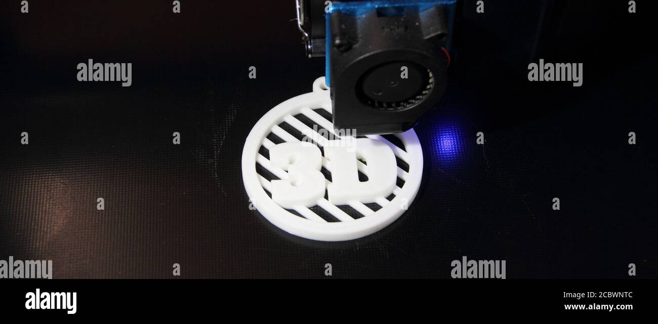 a 3d printer while printing Stock Photo - Alamy
