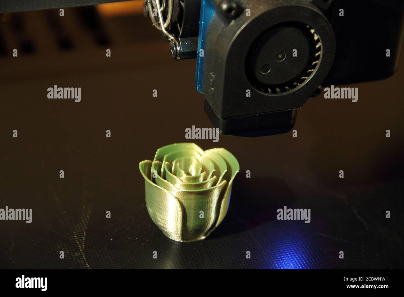 a 3d printer while printing a flower Stock Photo - Alamy