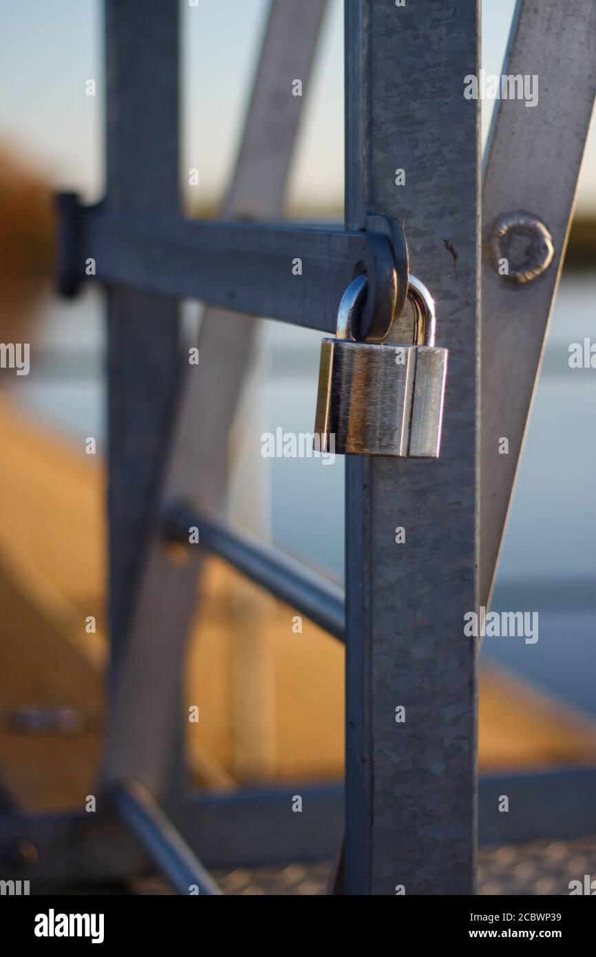 Padlock on ladder hi-res stock photography and images - Alamy