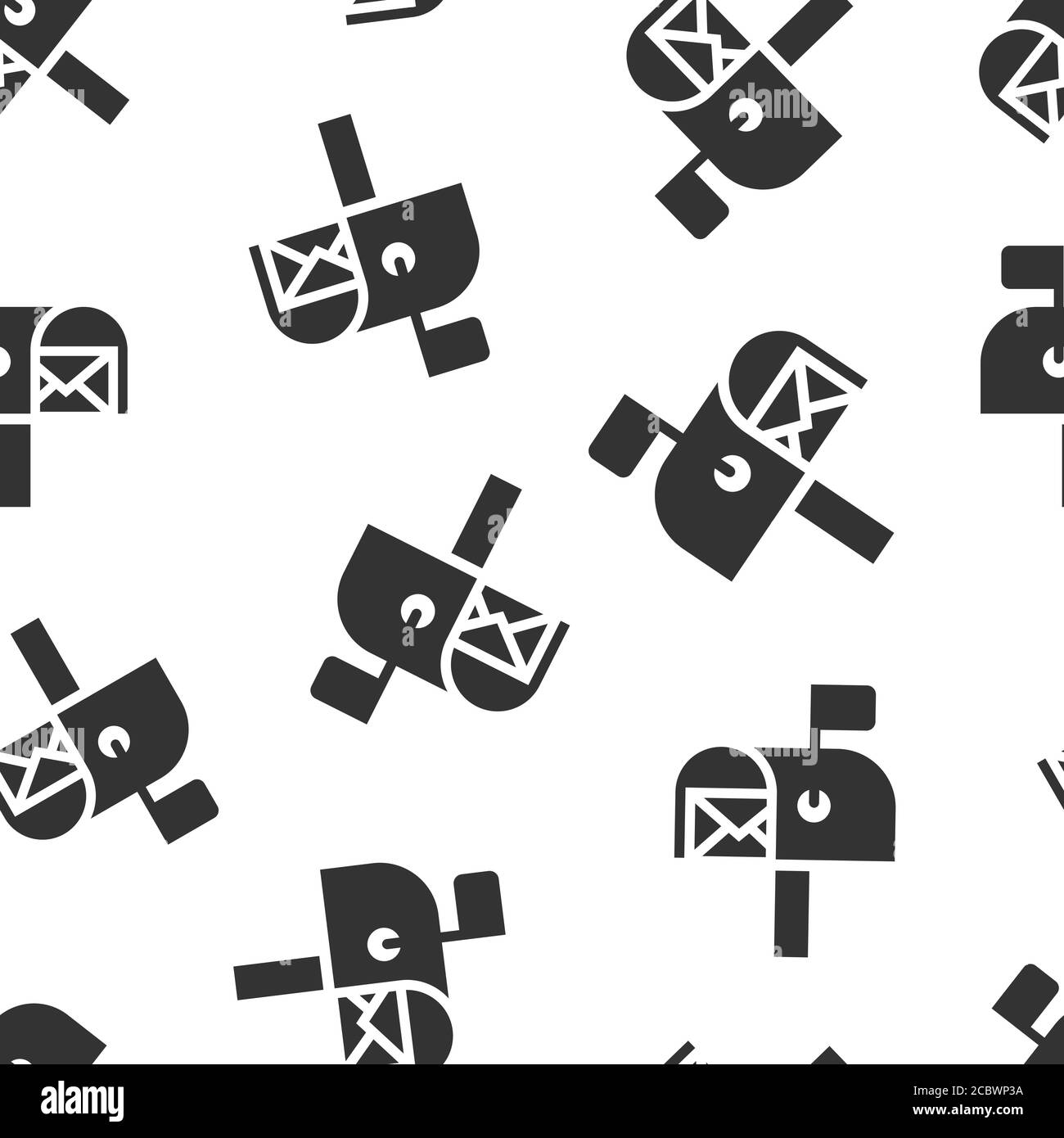Mailbox icon in flat style. Postbox vector illustration on white ...