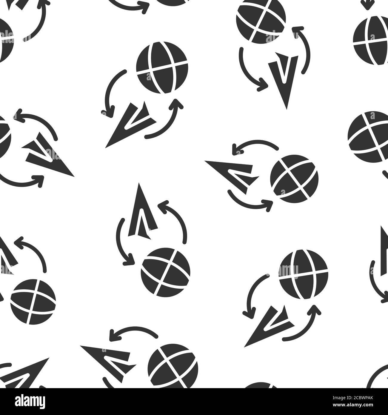 Global travel icon in flat style. Paper plane vector illustration on ...