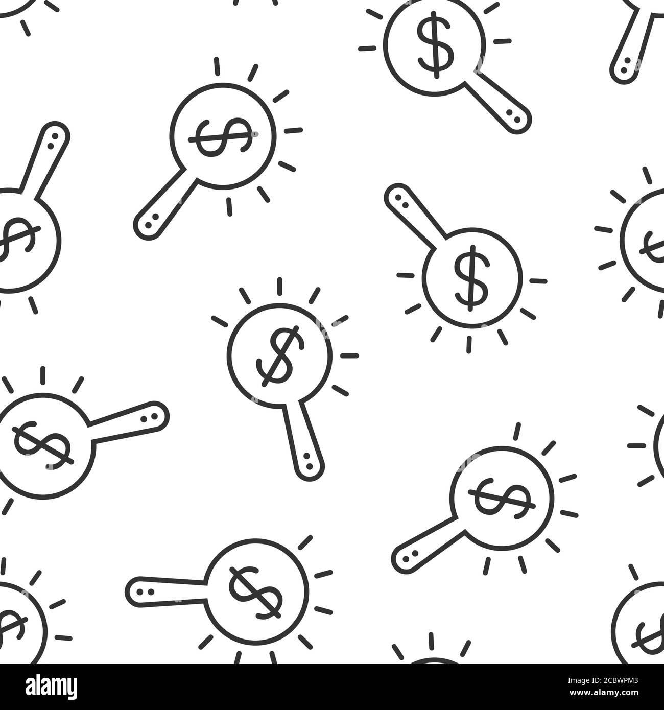 Magnifying glass object money Stock Vector Images - Alamy