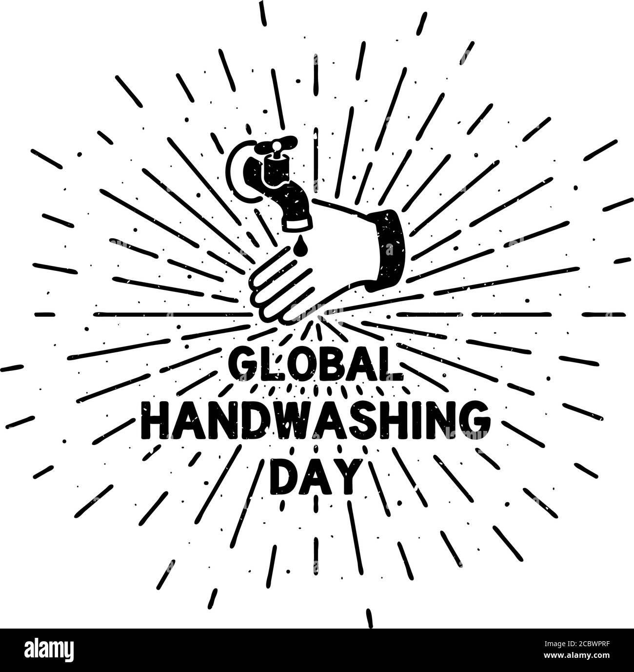 Hand washing poster Black and White Stock Photos & Images - Alamy