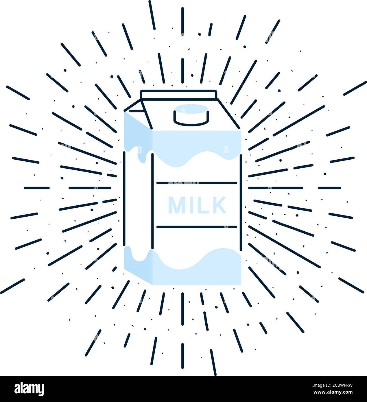 Organic whole milk carton Stock Vector Images - Alamy