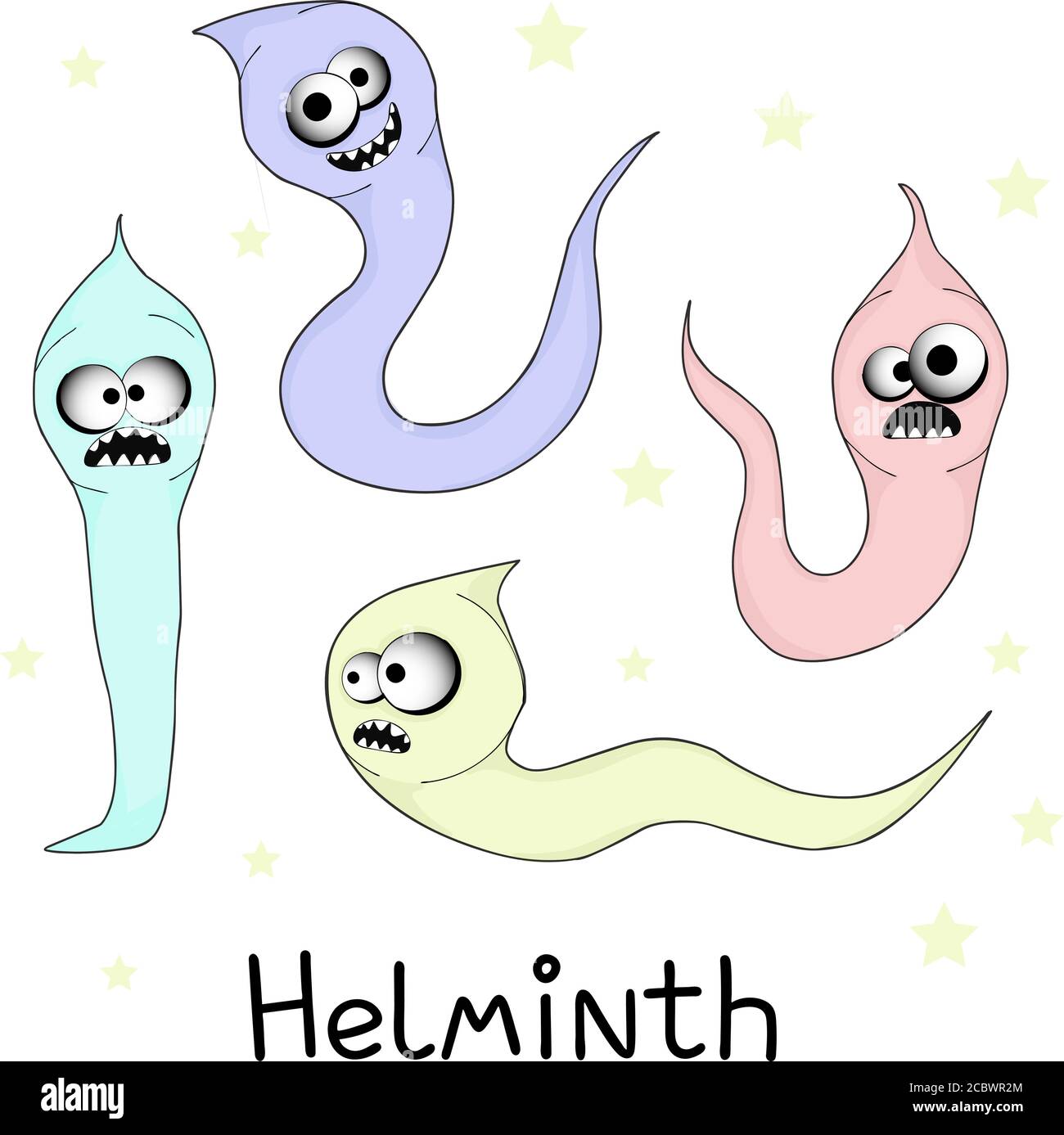 helminths, roundworms. intestinal parasites. warning sign parasitism ...