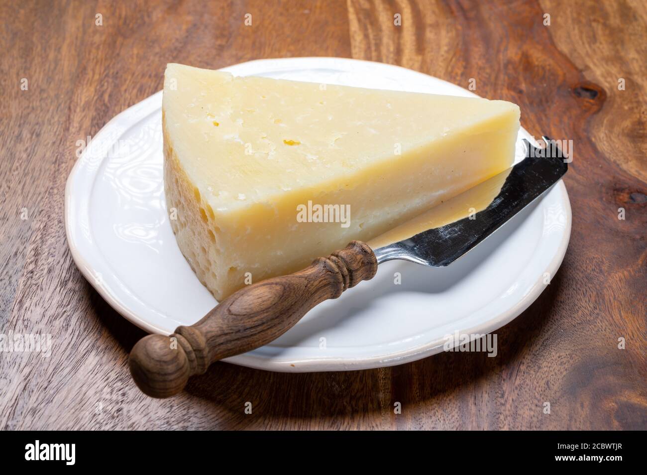 Italian cheeses collection, matured pecorino romano hard cheese made ...