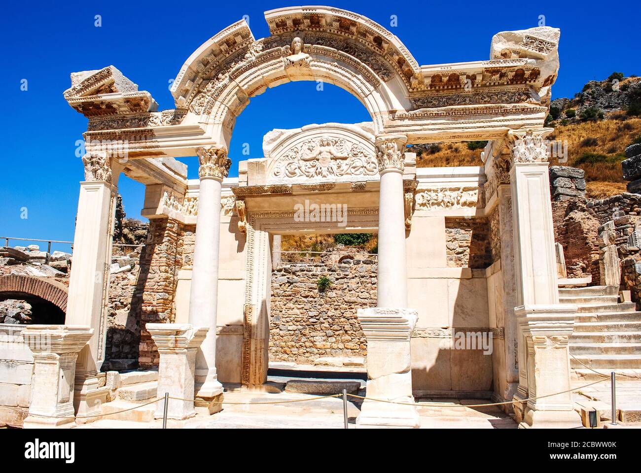 The Temple of Hadrian Stock Photo - Alamy
