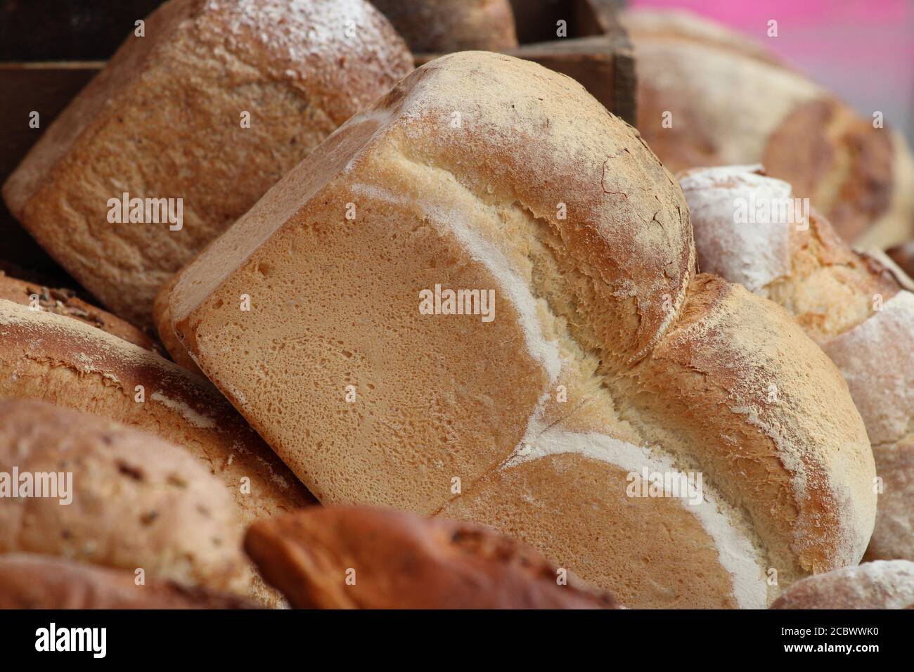 Loaves of Bread of Various Kinds at a Bakery Stock Photo - Alamy