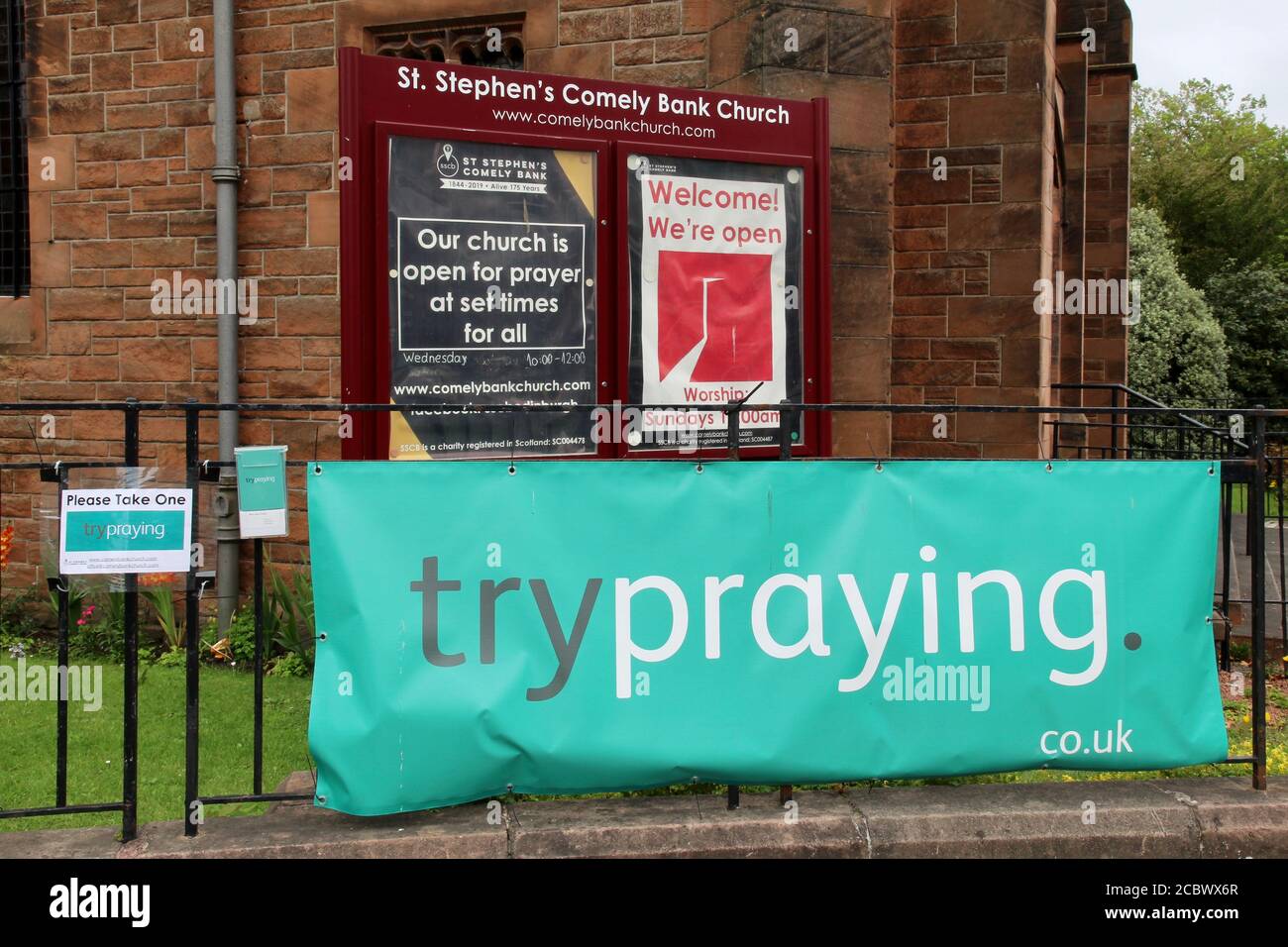 Try Praying Advertising Campaign Outside St Stephen's Comely Bank ...