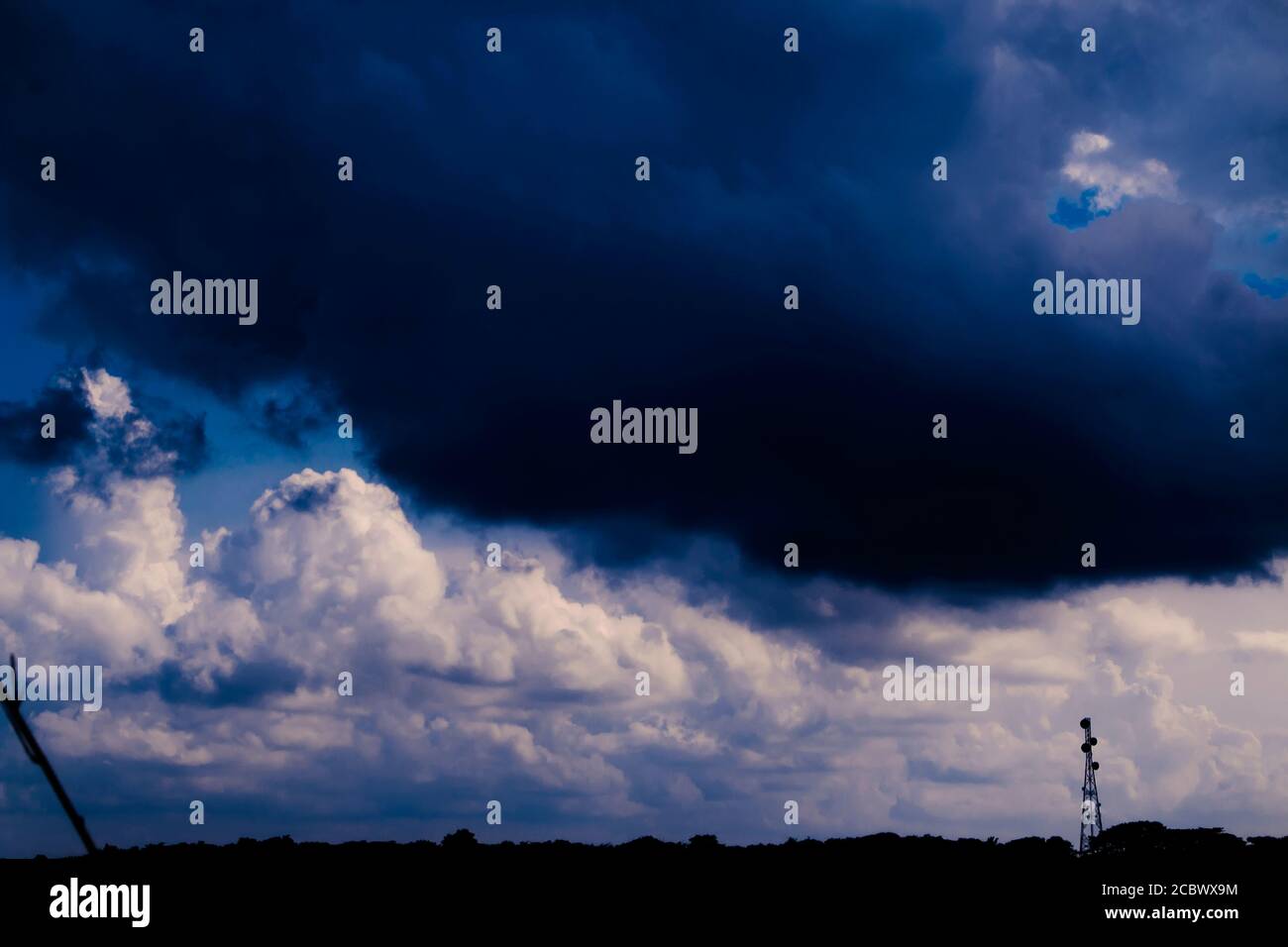 Blue sky background with clouds Stock Photo - Alamy