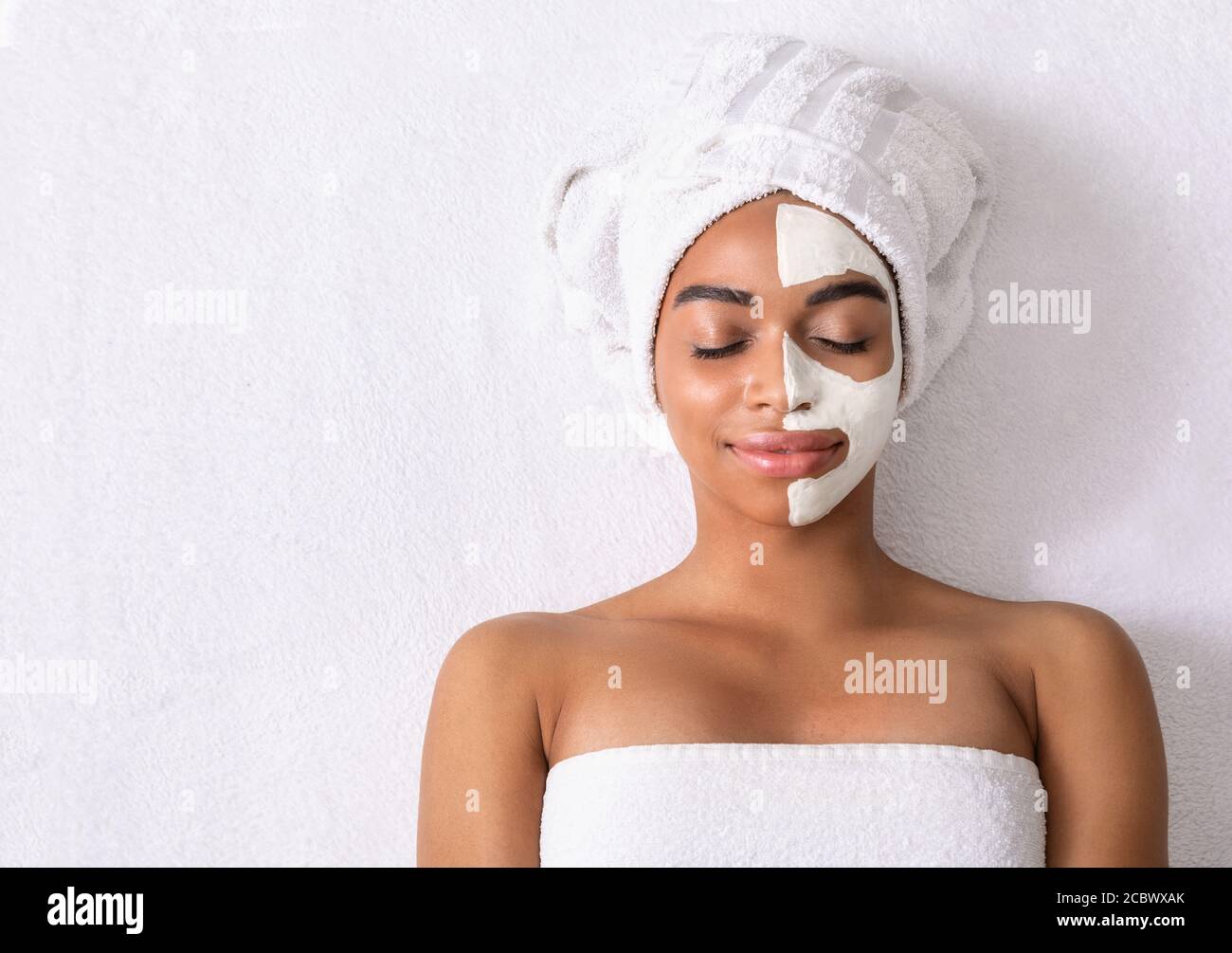 Woman half mask hi-res stock photography and images - Alamy