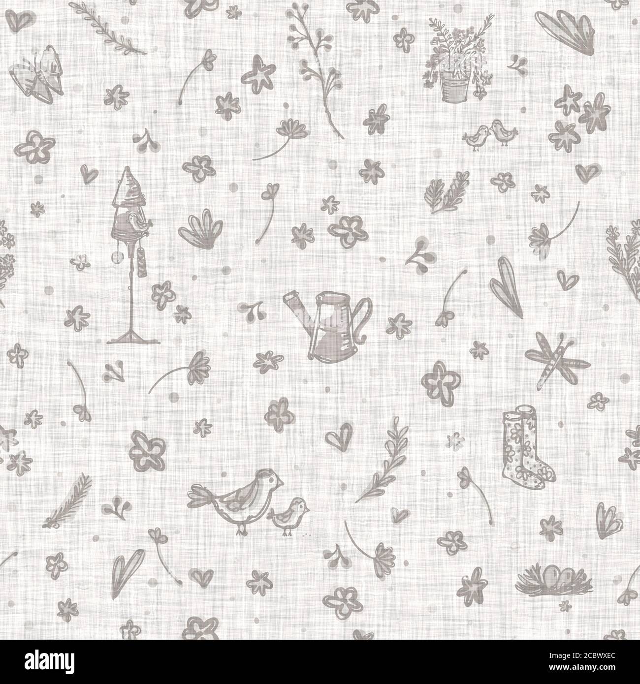 Natural gray french woven linen texture background. Old ecru flax bloom ...