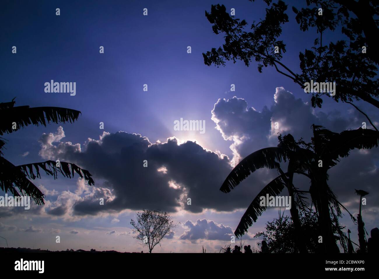 Blue sky background with clouds Stock Photo - Alamy
