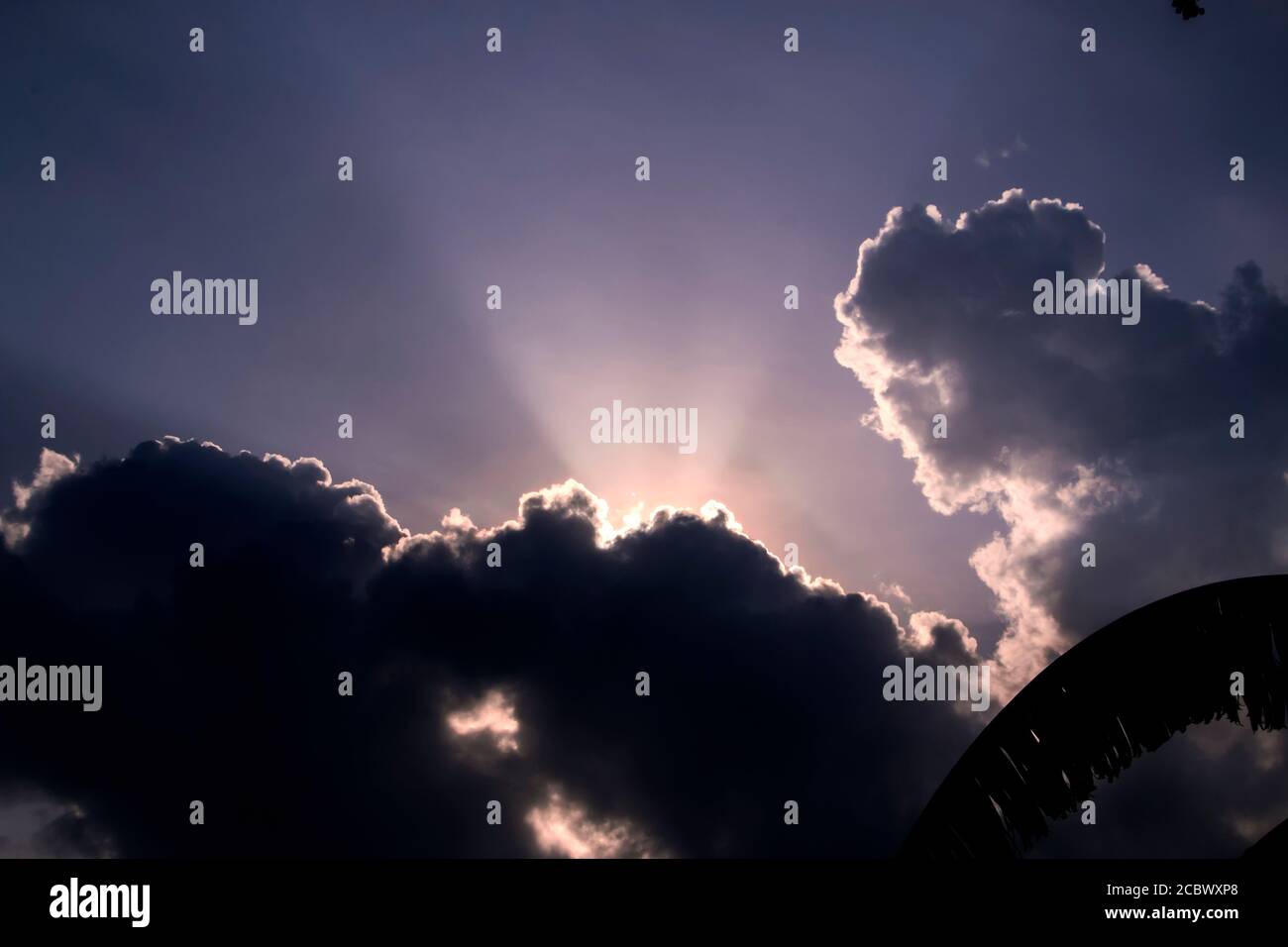 Blue sky background with clouds Stock Photo - Alamy