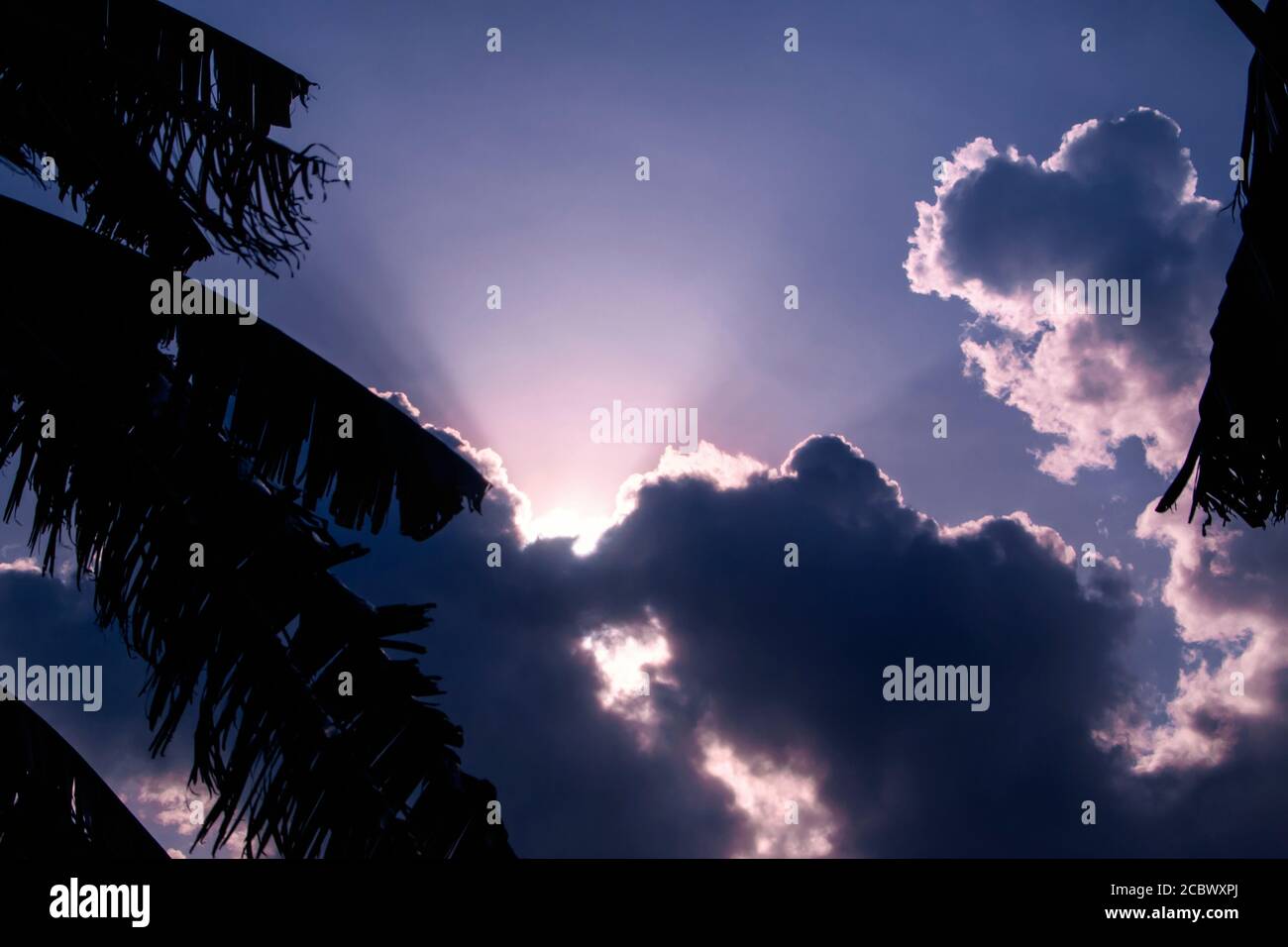 Blue sky background with clouds Stock Photo - Alamy