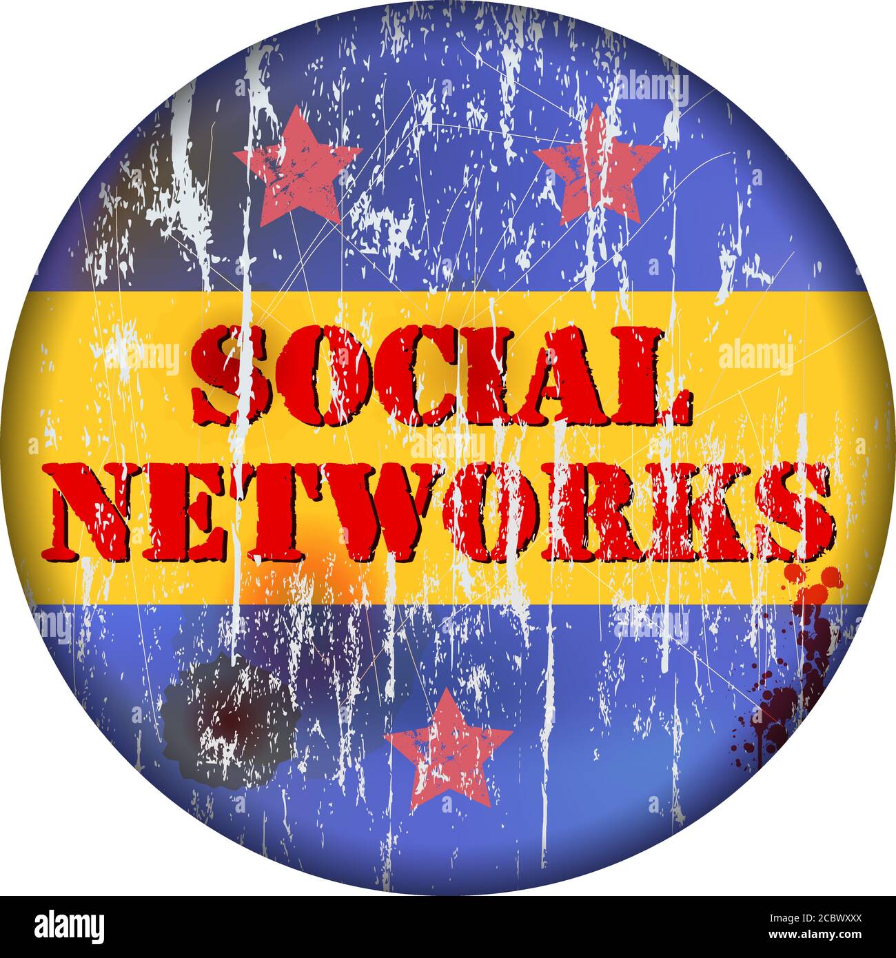 social media sign vector illustration, grungy style icon Stock Vector ...