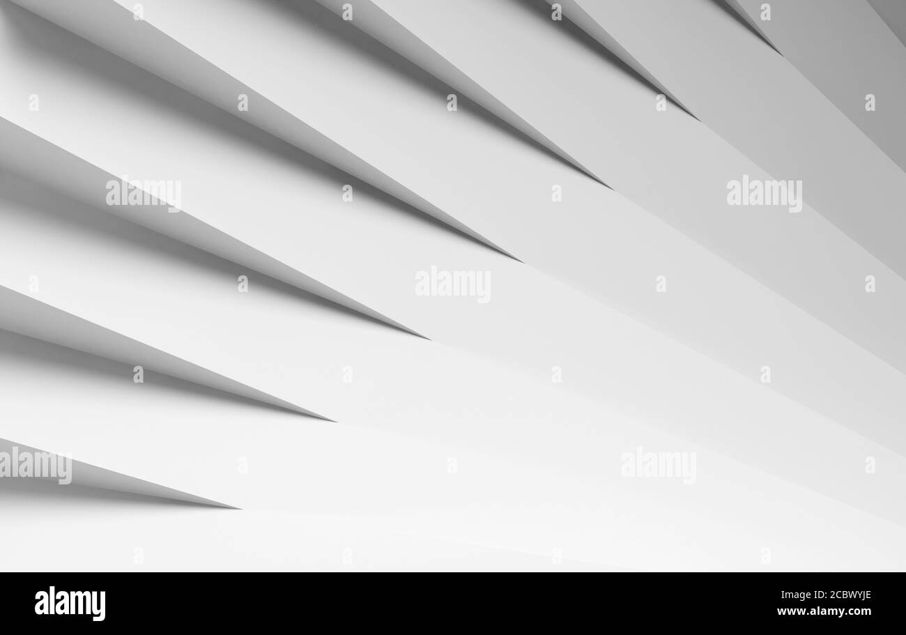 Abstract parametric background, white geometric installation, 3d ...