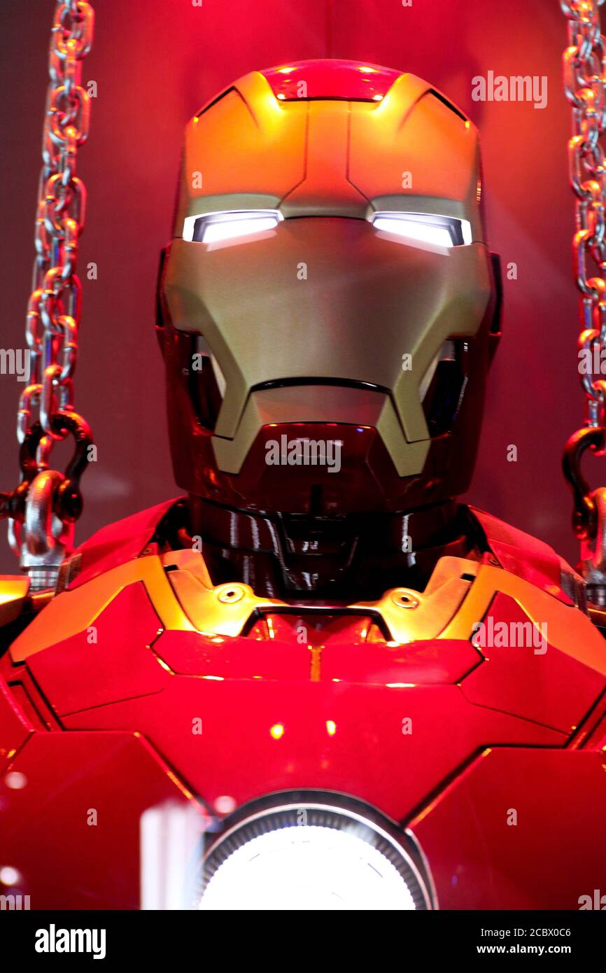 Las Vegas,USA - OCT 09, 2017: Iron man Head model at the Avengers ...