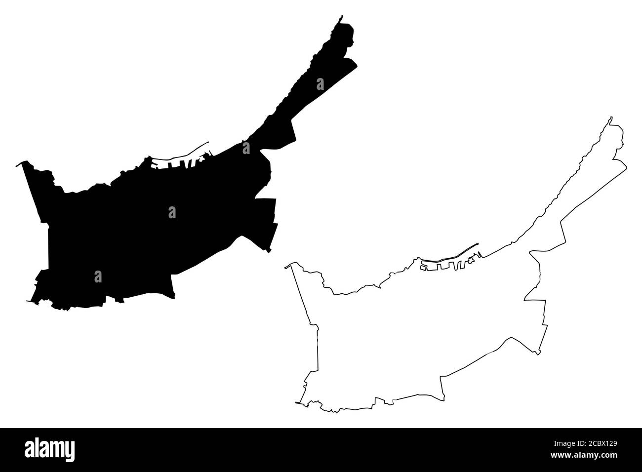 Oran City (People's Democratic Republic of Algeria, Oran Province) map ...