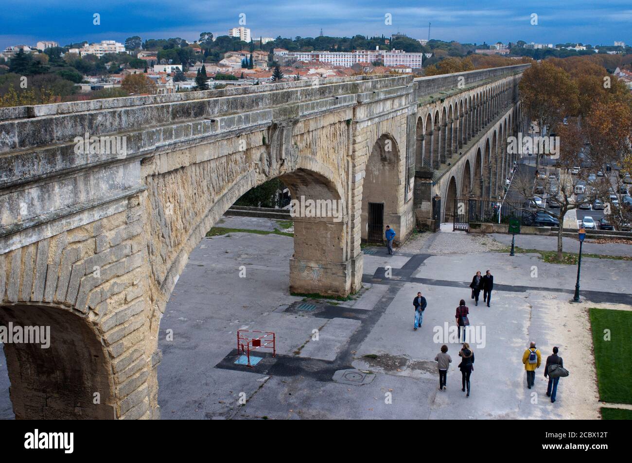 Saint Clément Aqueduct at the Royale du Peyrou Square in Montpellier ...