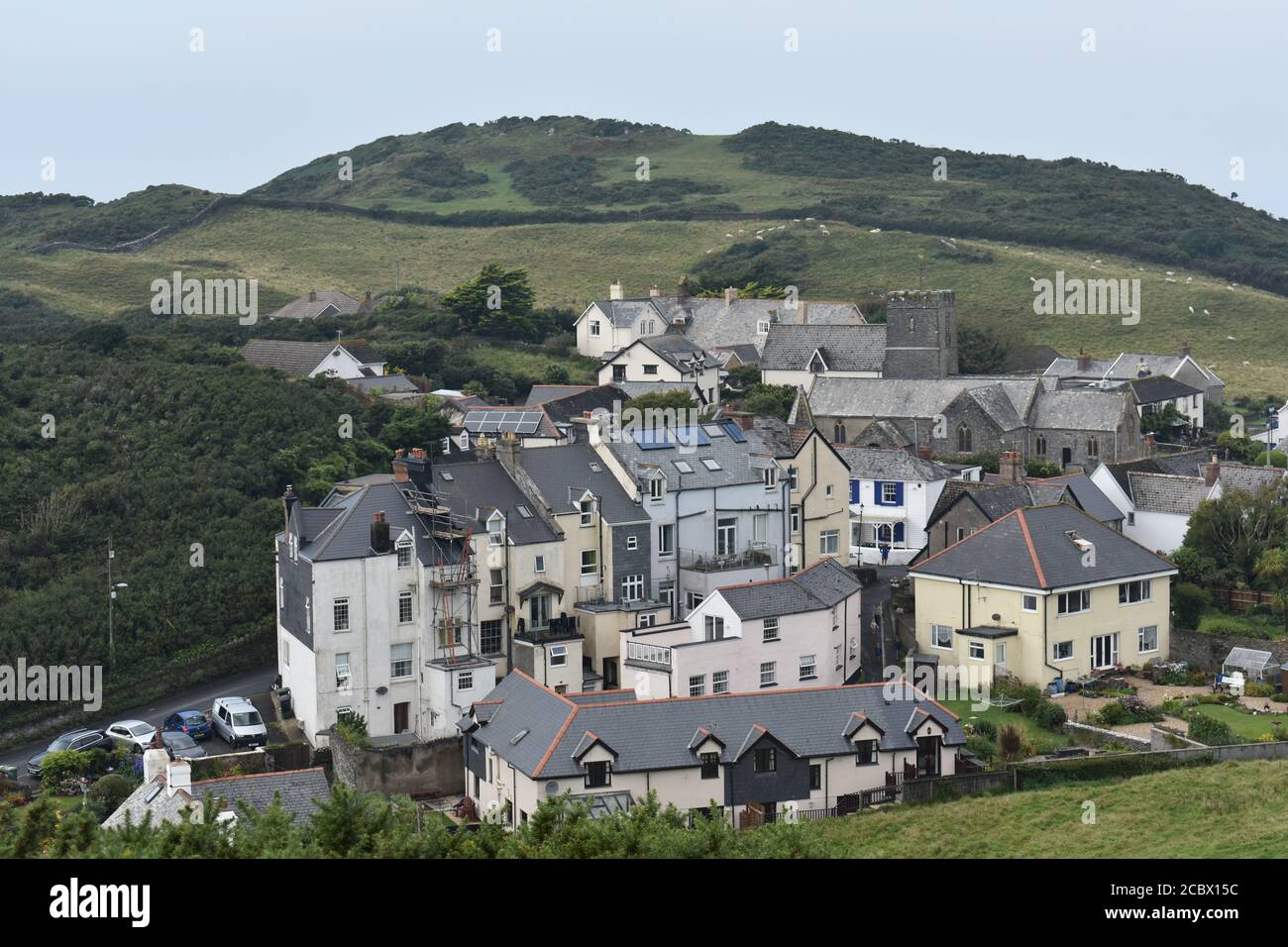 Devon countryside road village hi-res stock photography and images - Alamy