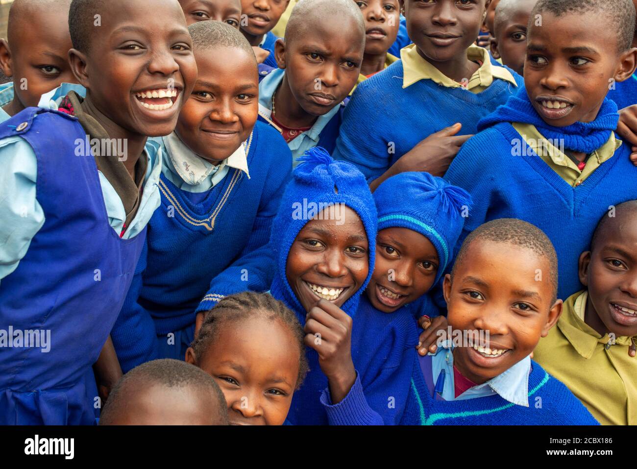 Inside primary and second school in a small village near Kitui city in ...