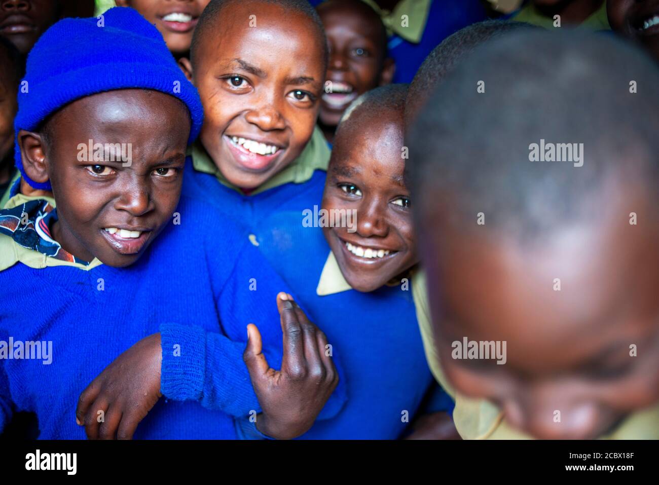 Inside primary and second school in a small village near Kitui city in ...
