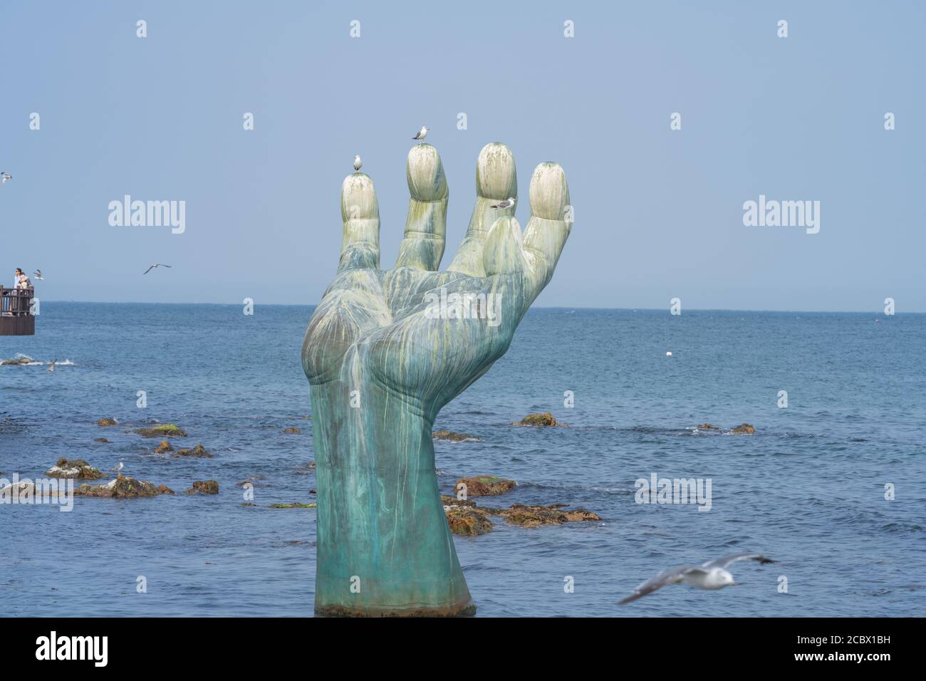 the Hand of Coexistence in Homigot, the bay of east sea, South Korea ...
