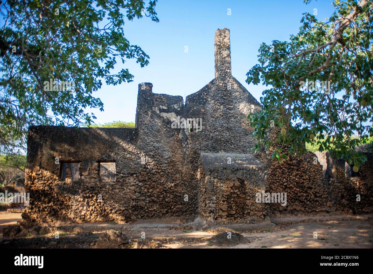 Ruins of Friday mosque at Takwa on Manda Island near Lamu Kenya Stock ...