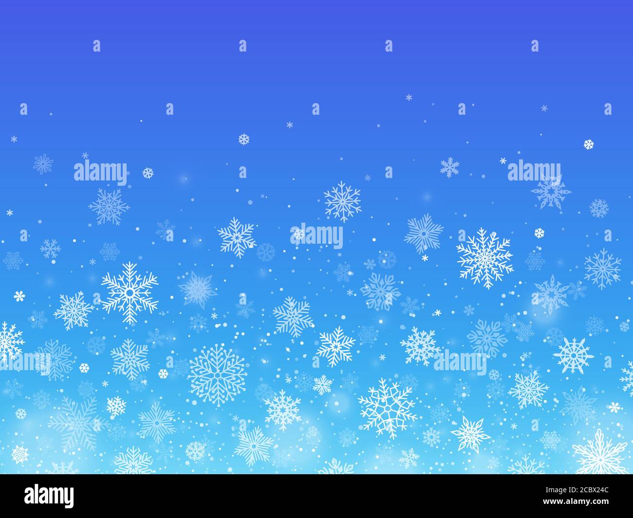 Snowflakes blue background. Winter falling snow. Christmas holiday ...