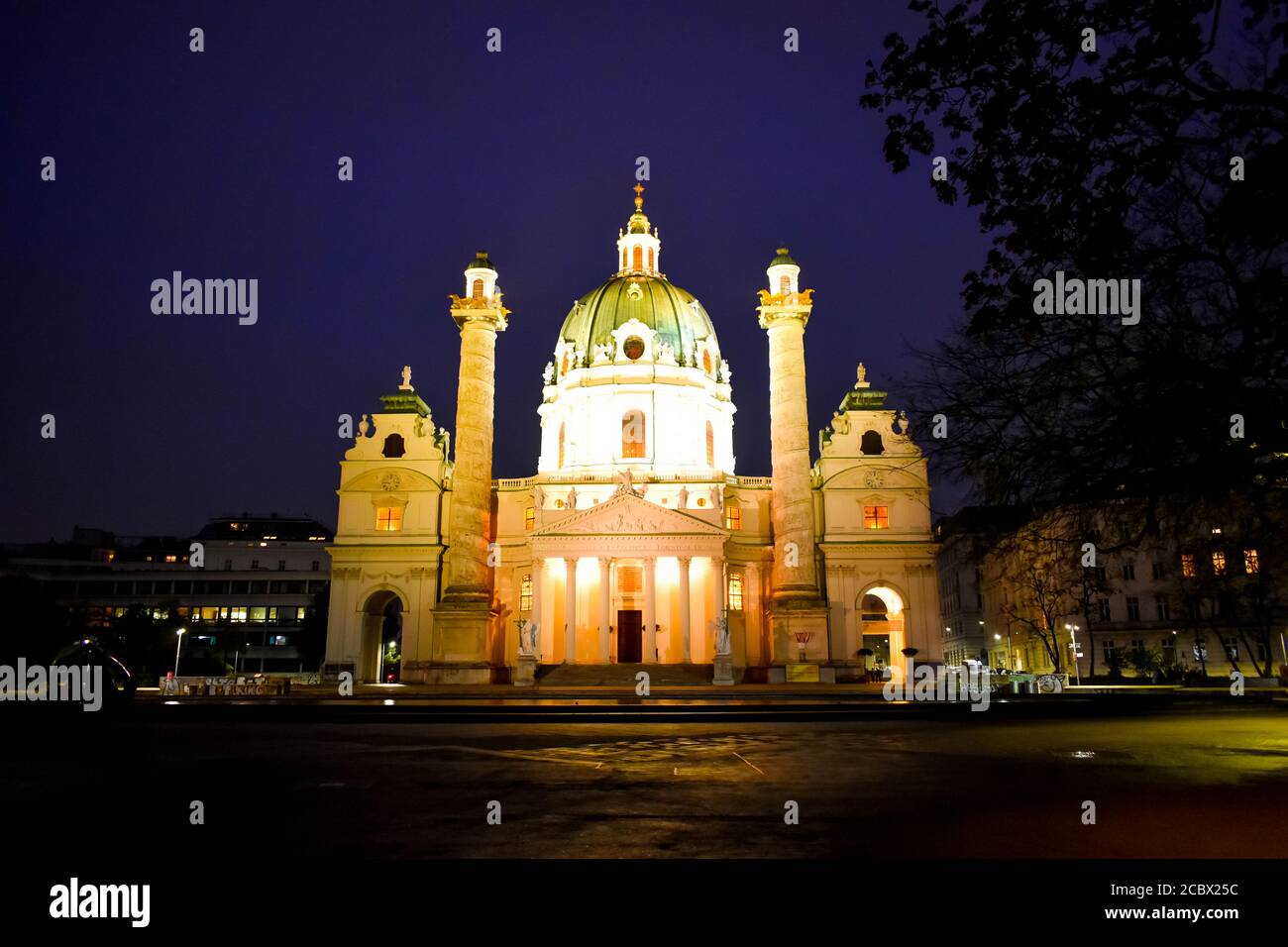 Baroque church night hi-res stock photography and images - Alamy